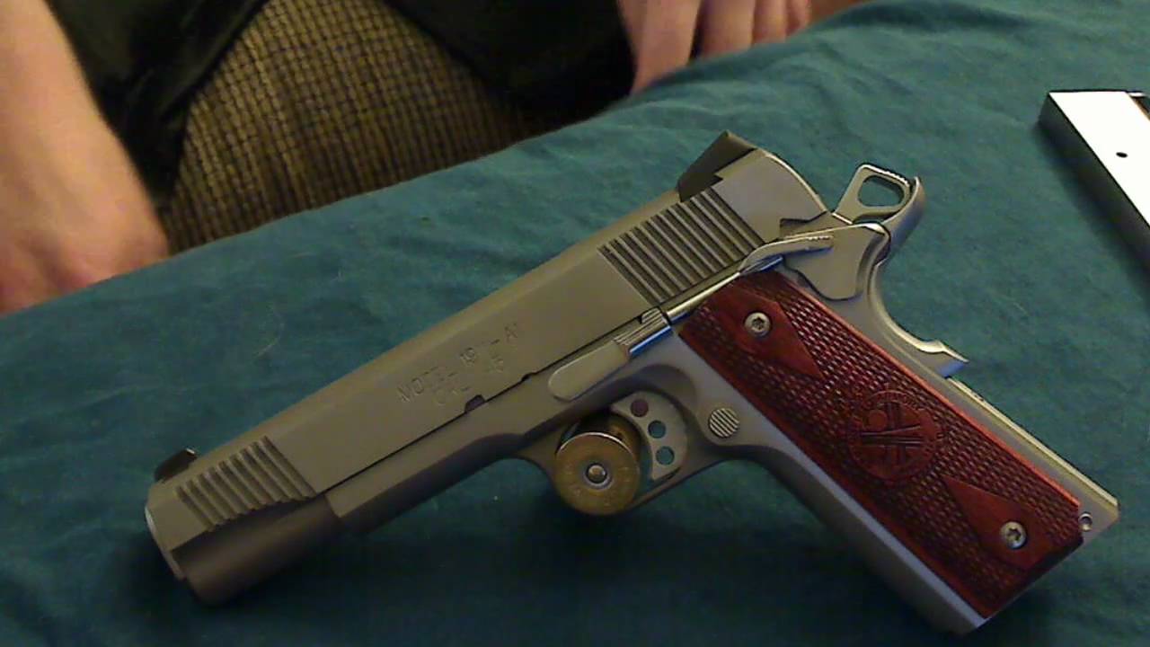Stainless Springfield 1911 Loaded - YouTube