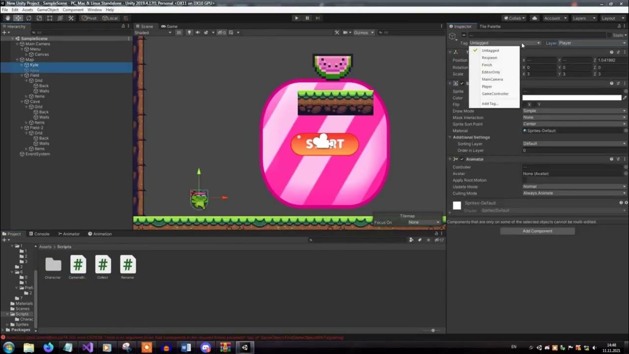Unity - How To - Make - Platformer - 24 - Camera binding - YouTube