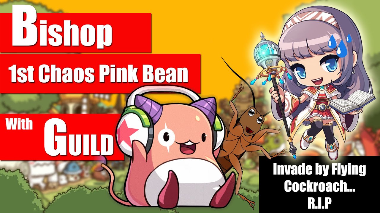 Maplestory m - Bishop 1st Chaos Pink Bean Run with Guild - YouTube