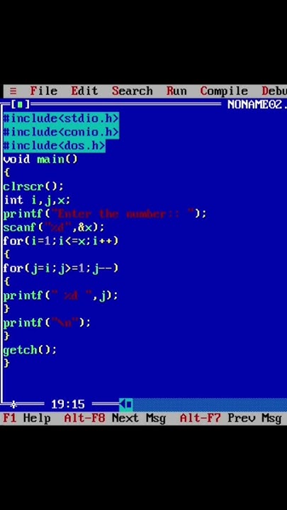 Number Pattern In C Language Codewithrc Coding Codinglanguages Coder Foryou Ytshorts