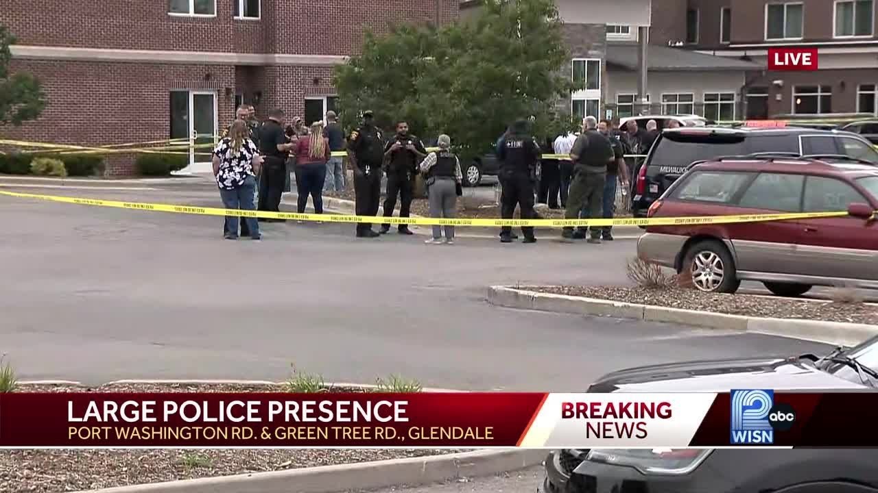 A large police presence is at W. Green Tree and N Port Washington roads ...