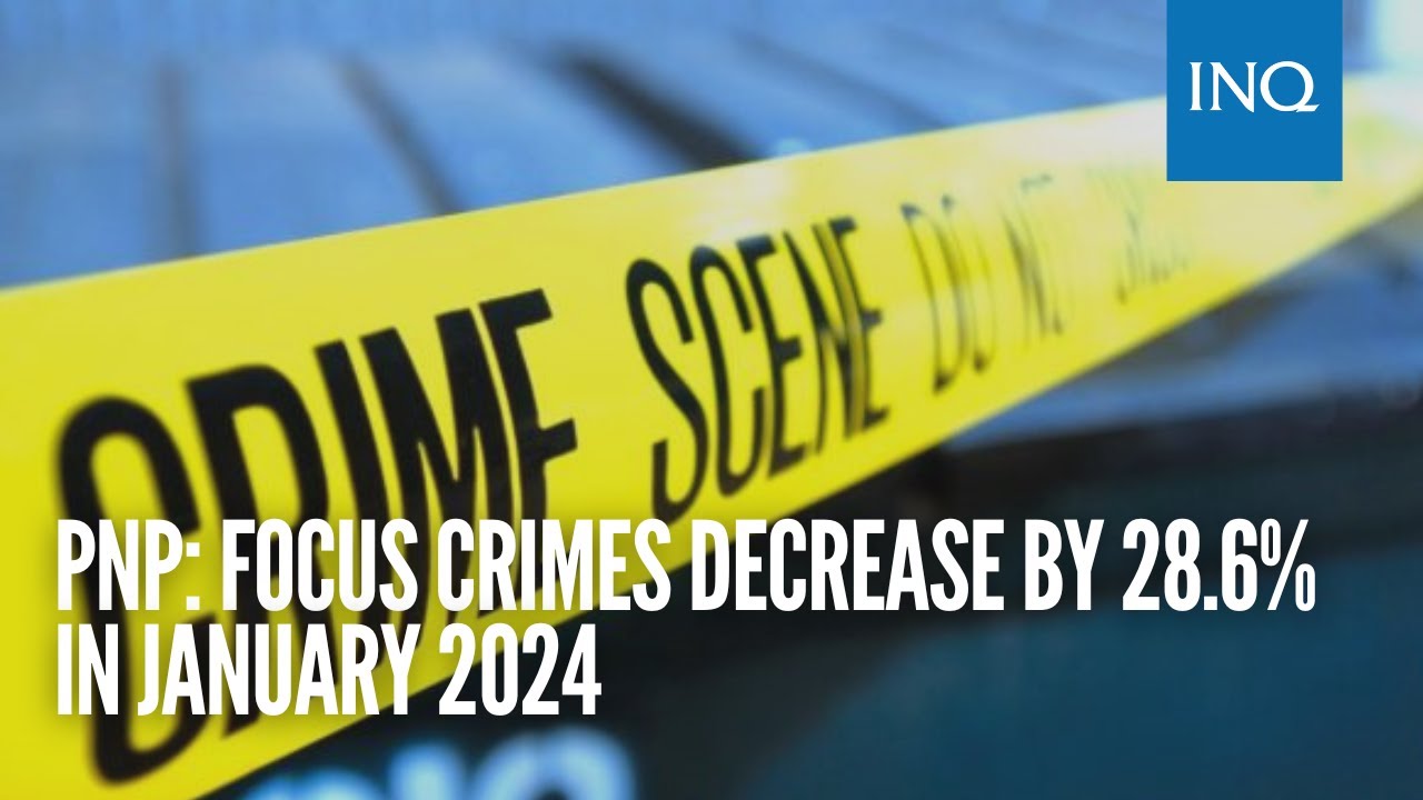 PNP: Focus crimes decrease by 28.6% in January 2024 - YouTube