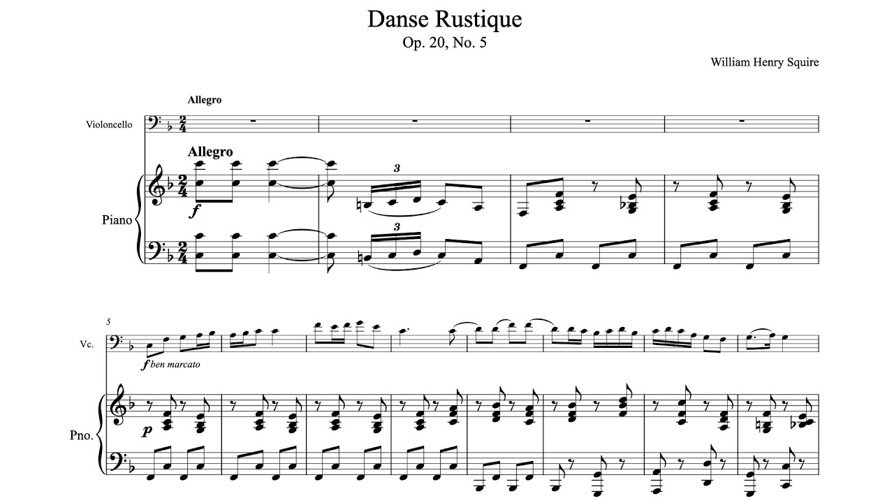 Danse Rustique, Op. 20 No. 5 By William Henry Squire (piano ...