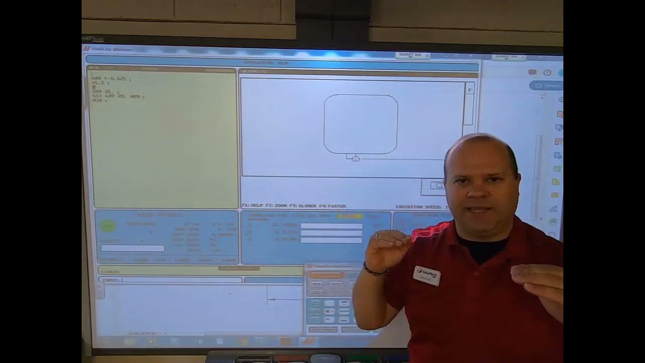 CNC Hand Programming with Cutting Radius Compensation - YouTube