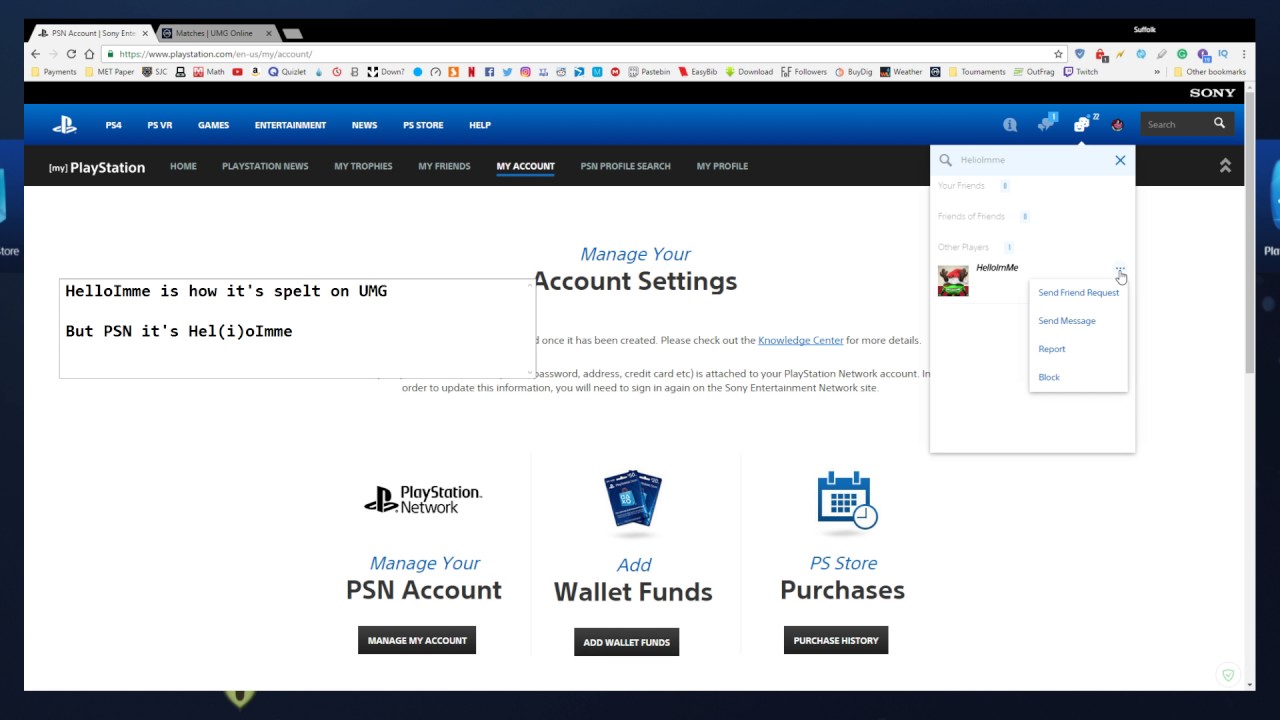 Invalid PSN ID on UMG Roster - YouTube