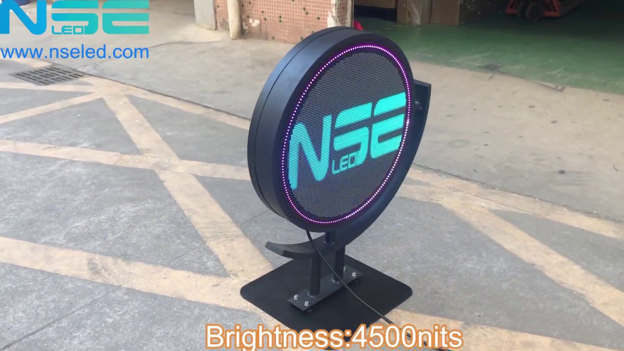 Outdoor P4 High-Resolution Circle LED Screen/Sign - YouTube