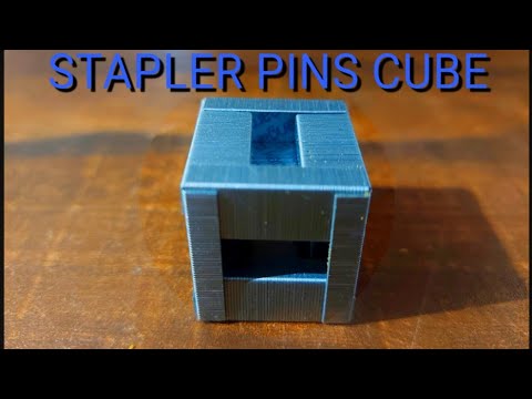 Making a cube out of stapler pins - YouTube