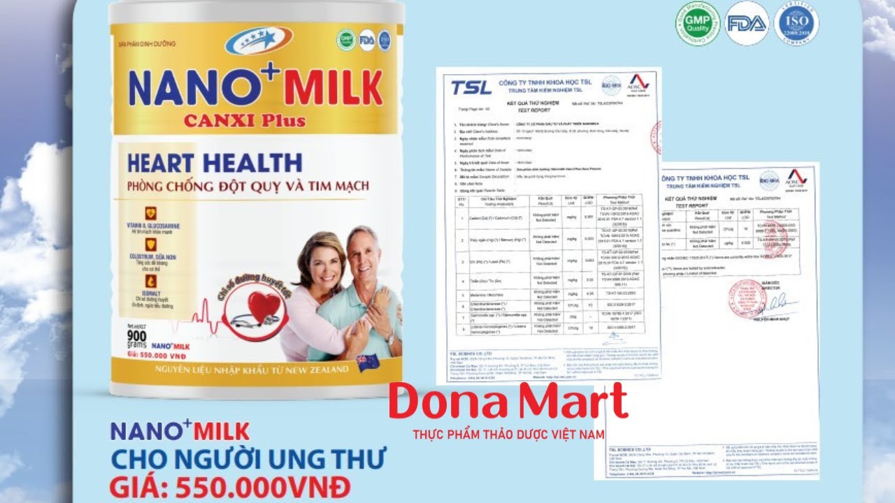 DONA MART - Sữa NANO MILK HEART HEALTH Phòng Chống Đột Quỵ Và Bệnh Tim ...