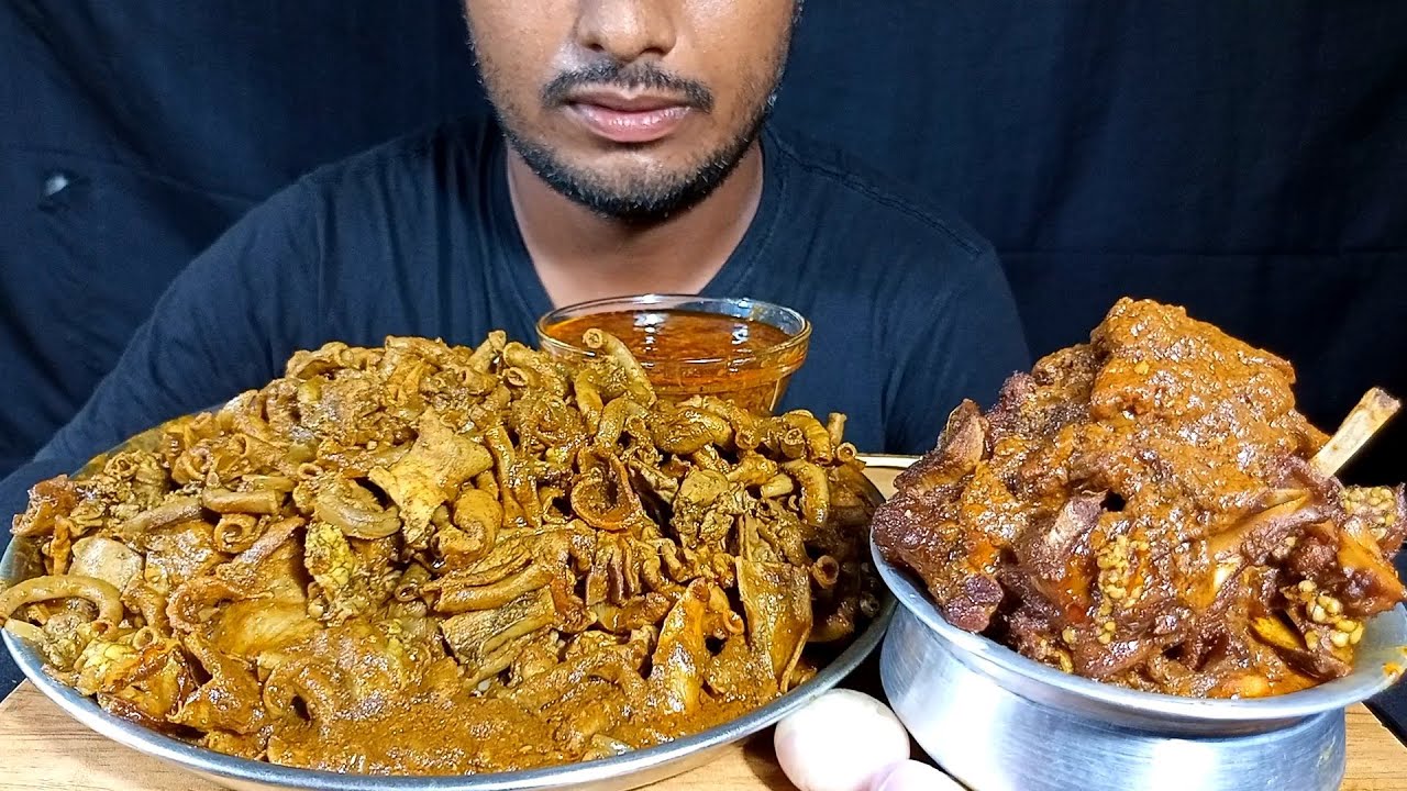Spicy Mutton Boti Curry, Muttton Curry with Rice Eating || Indian ...