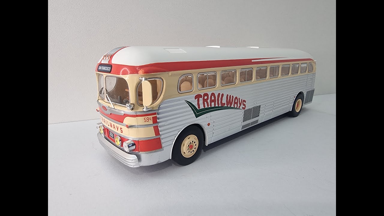 1949 GMC PD-3751 SAN FRANCISCO TRAILWAYS BUS 1/43 SCALE DIECAST MODEL ...