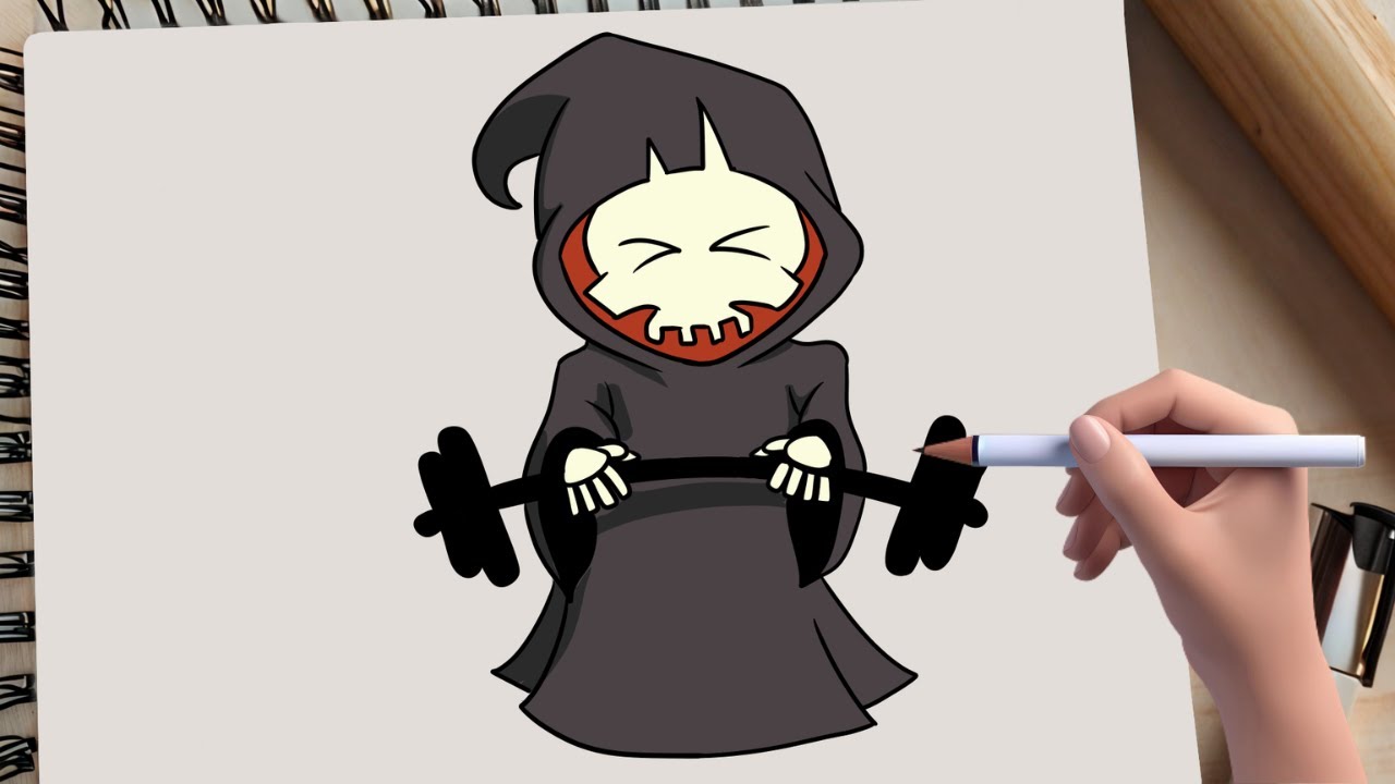 [PASO A PASO] Como dibujar a la Parca animada de la manera mas fácil ...