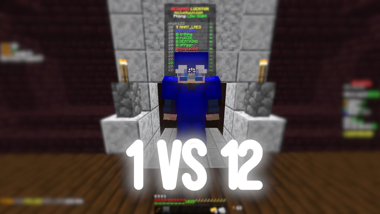 Minecraft bedwars nhưng tôi 1 vs 12 so easy| _minkchy_ - YouTube