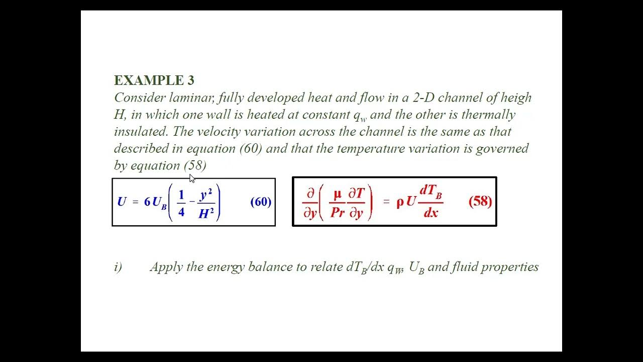 Advanced Heat Transfer II, Chapter 3, Analytical Solutions of Heat Convection Equation Example 3 ...