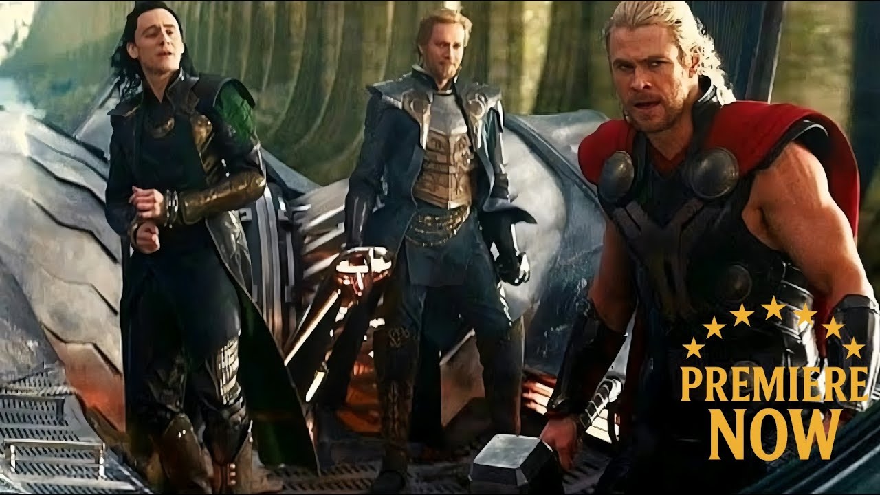 Thor Flying a Ship - Escape From Asgard (Scene) Thor: The Dark World ...