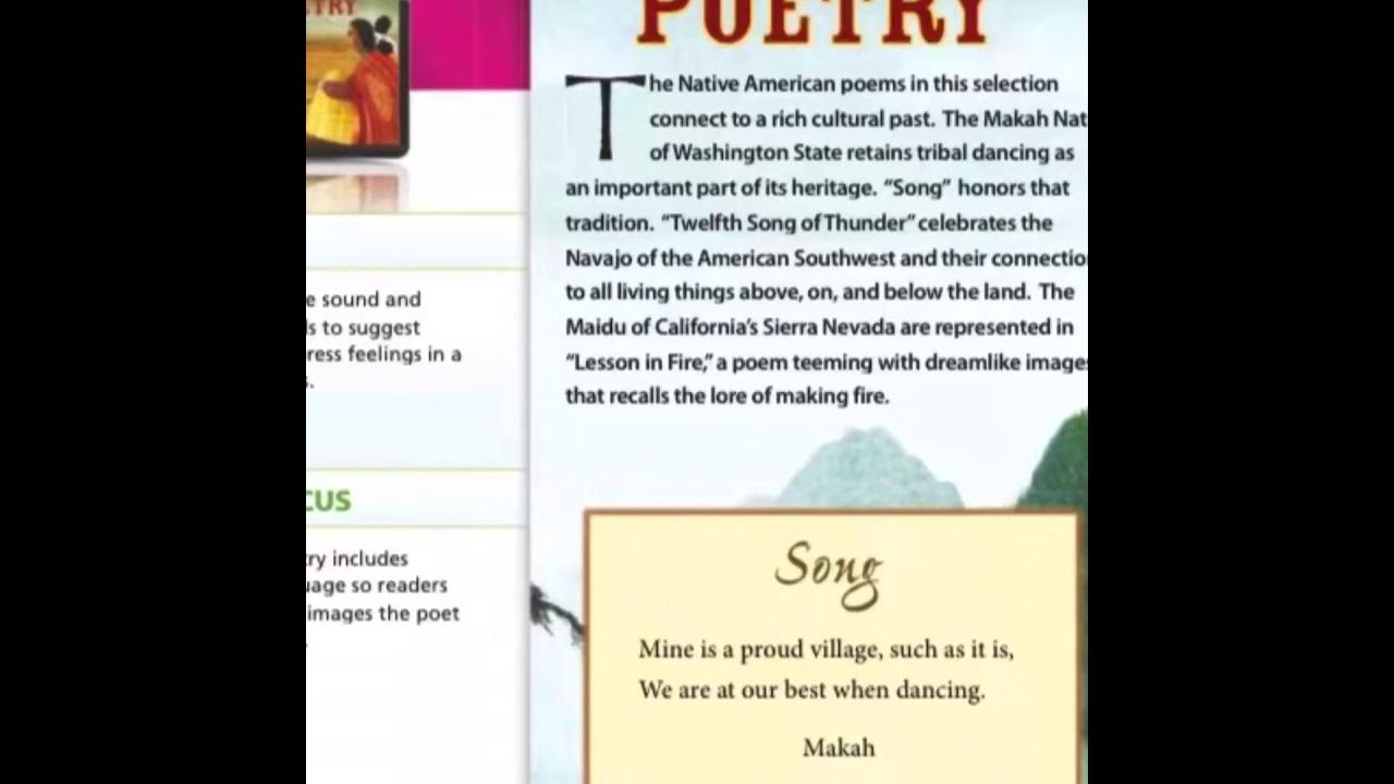 Native American Poetry Journeys 6th Grade - YouTube