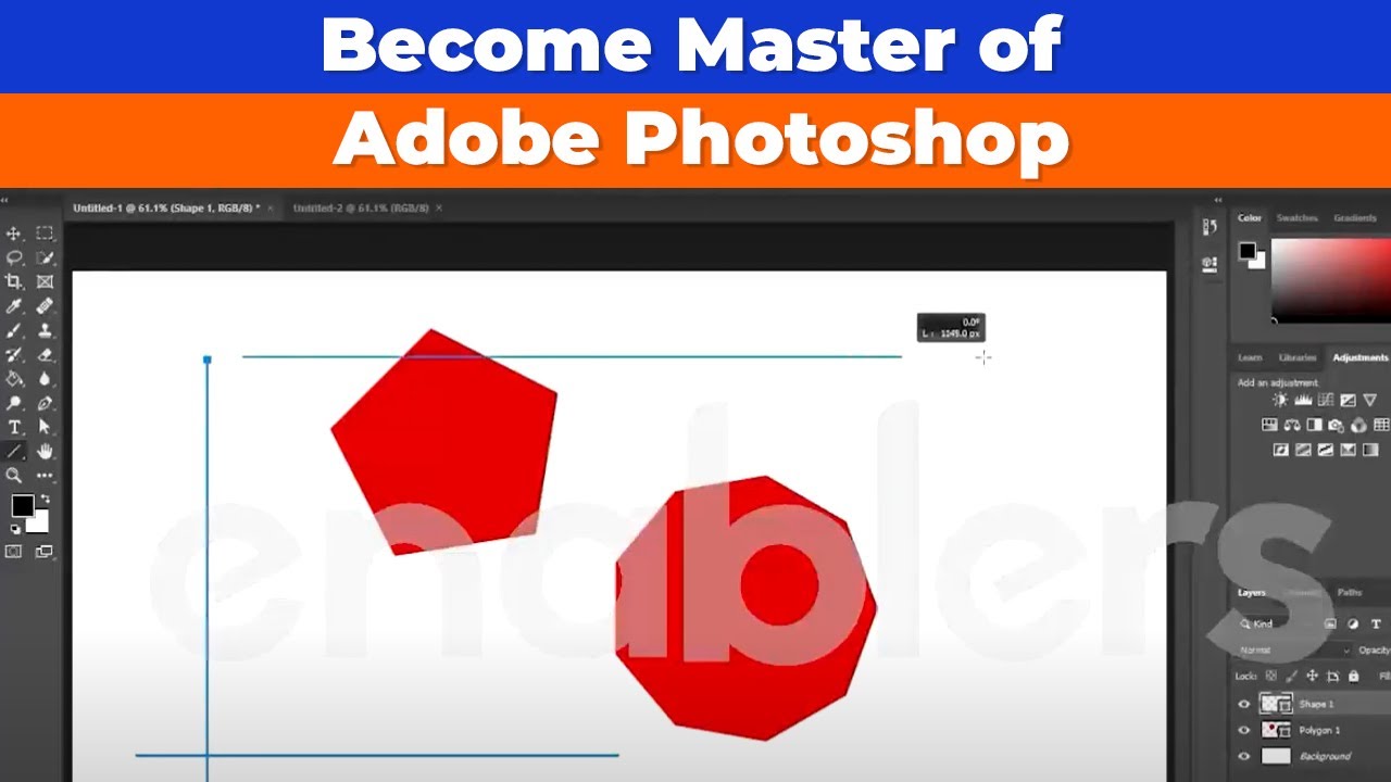 How to use Shape Tool, Paint Tool & Gradient Tool in Adobe Photoshop ...