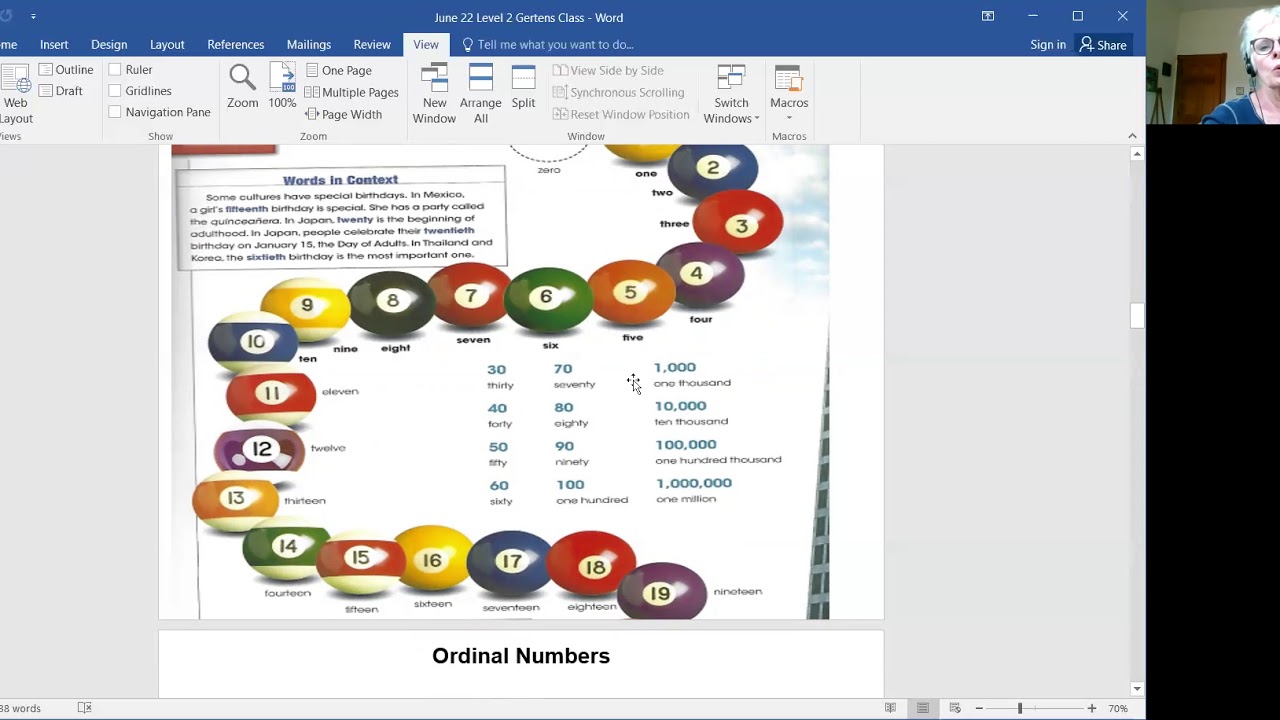 June 22 Level 2 Lesson- Number Words - YouTube