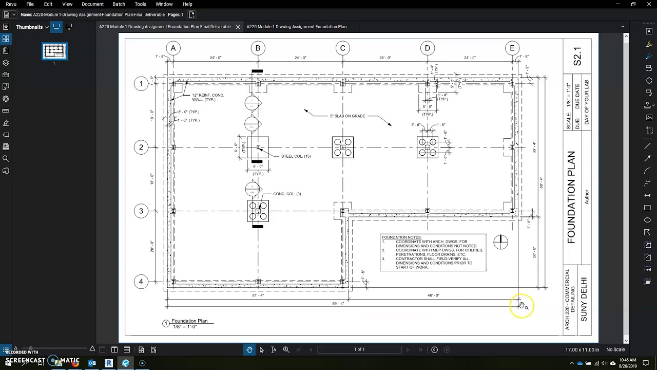 Commercial Foundation Plan - Part 1 - YouTube