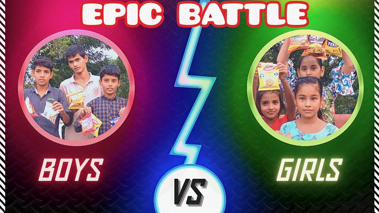 Epic Showdown: Boys vs Girls| Cup and Balloon Game - YouTube