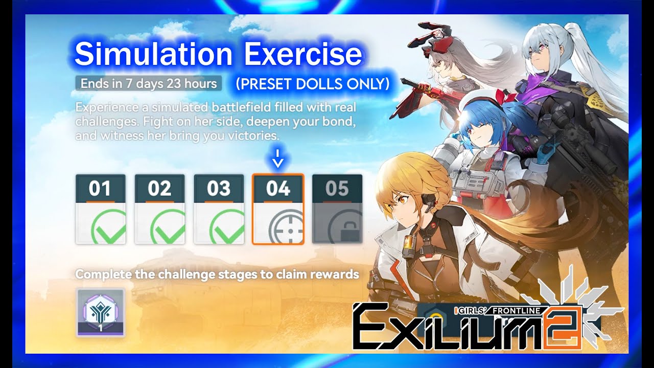Stage 4 - Simulation Exercise (Preset Dolls Only) | Girls' Frontline 2 ...