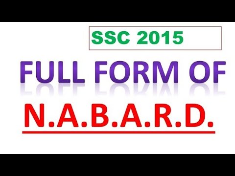 NABARD , full form of nabard - YouTube
