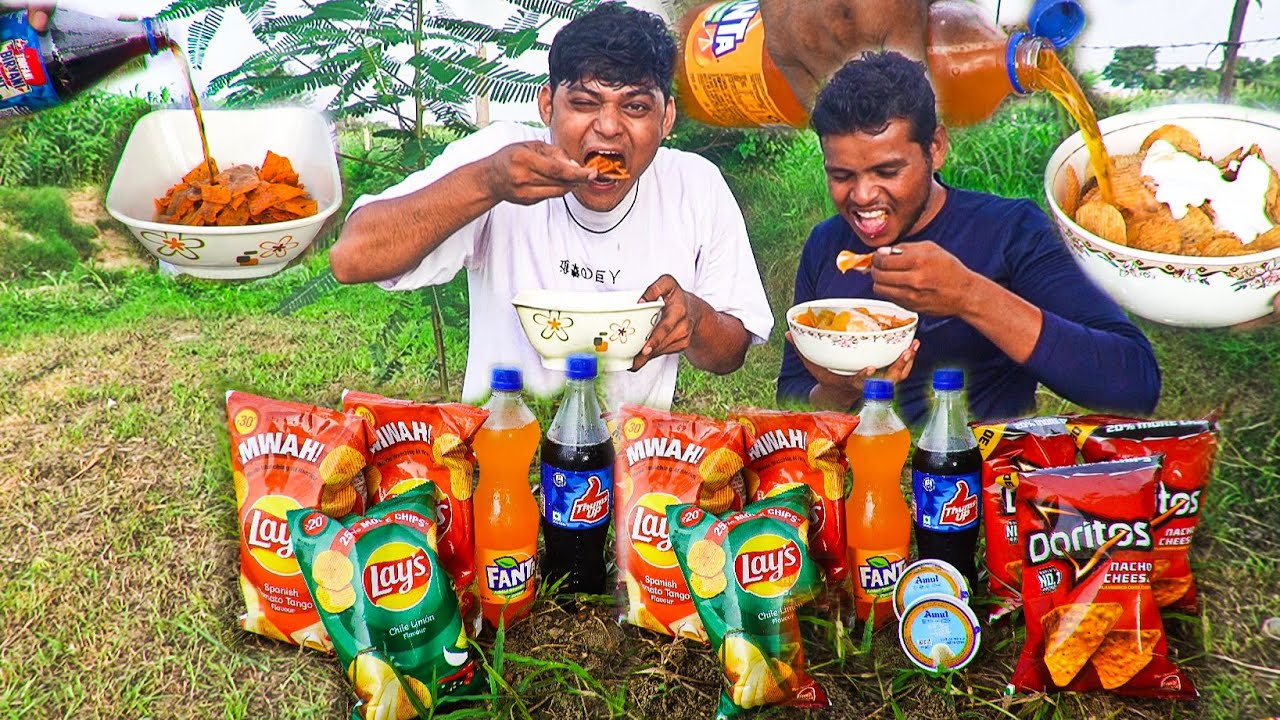 WORLD WEIRDEST FOOD EATING CHALLENGE (Doritos + Pepsi + Ice Cream MIX ...