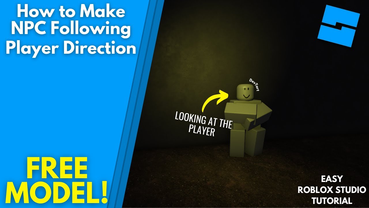 How to make NPC LOOKING AT THE PLAYER in Roblox Studio | Roblox Studio ...