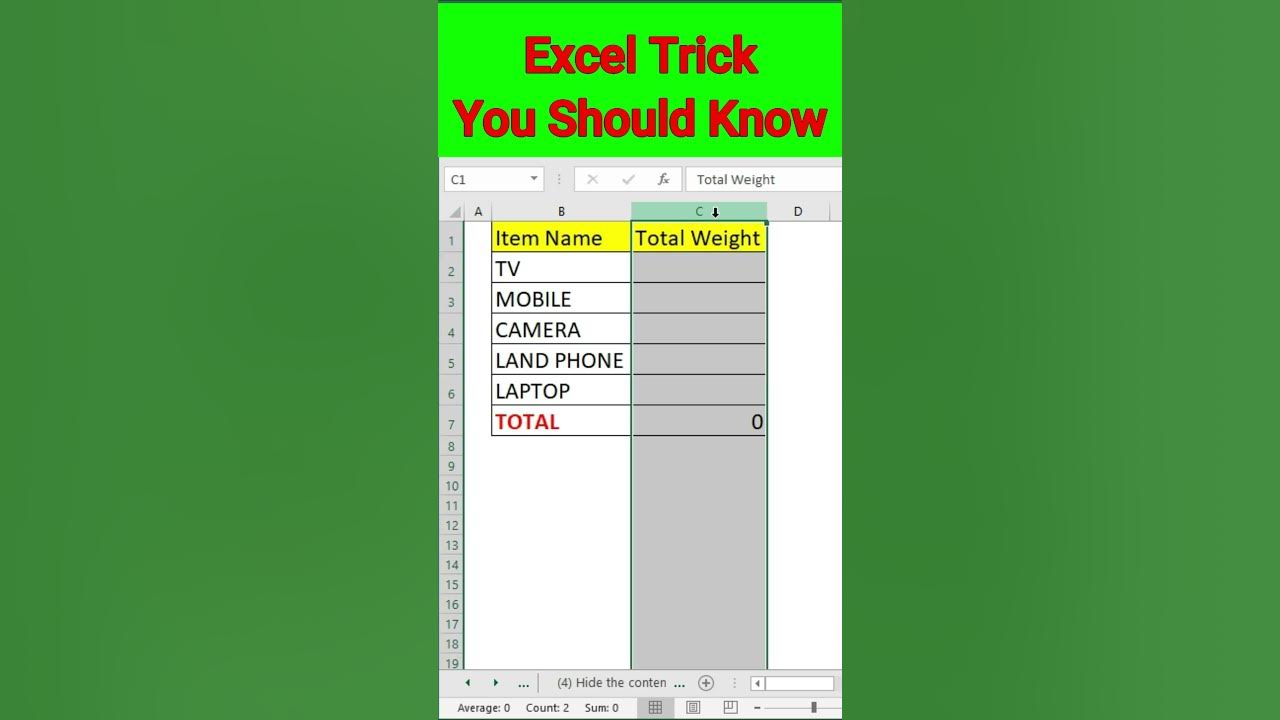 🔐 Excel Secret You Should Know | Excel Tips & Tricks | Digital WalkwaY | - YouTube