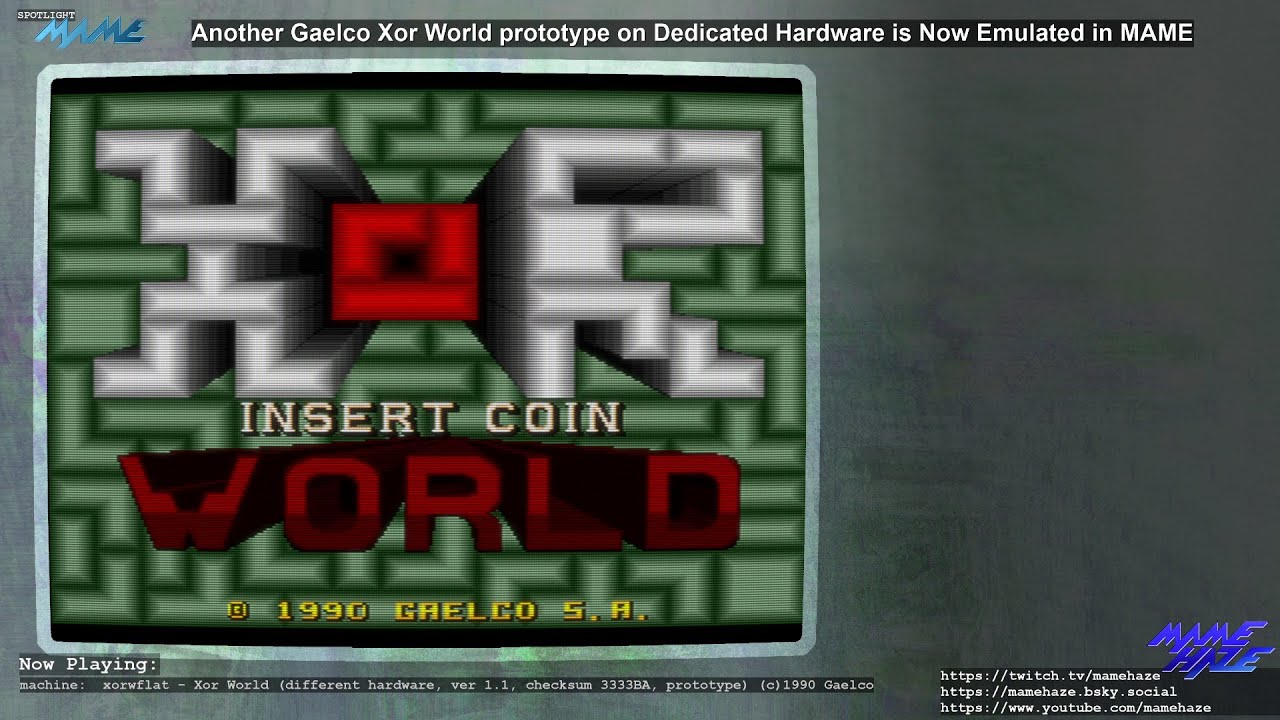 Another Gaelco Xor World prototype on Dedicated Hardware is Now ...