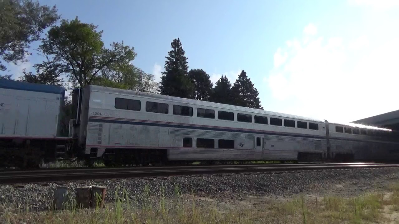 Railfanning - Double Decker Amtrak 90229 - Chesterton, IN (8-19-17 ...