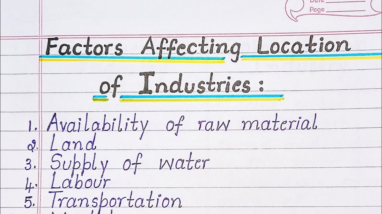 Factors Affecting Location of Industries - YouTube