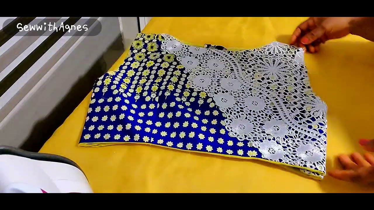 How to cut and sew a Blouse with Lace attached. - YouTube