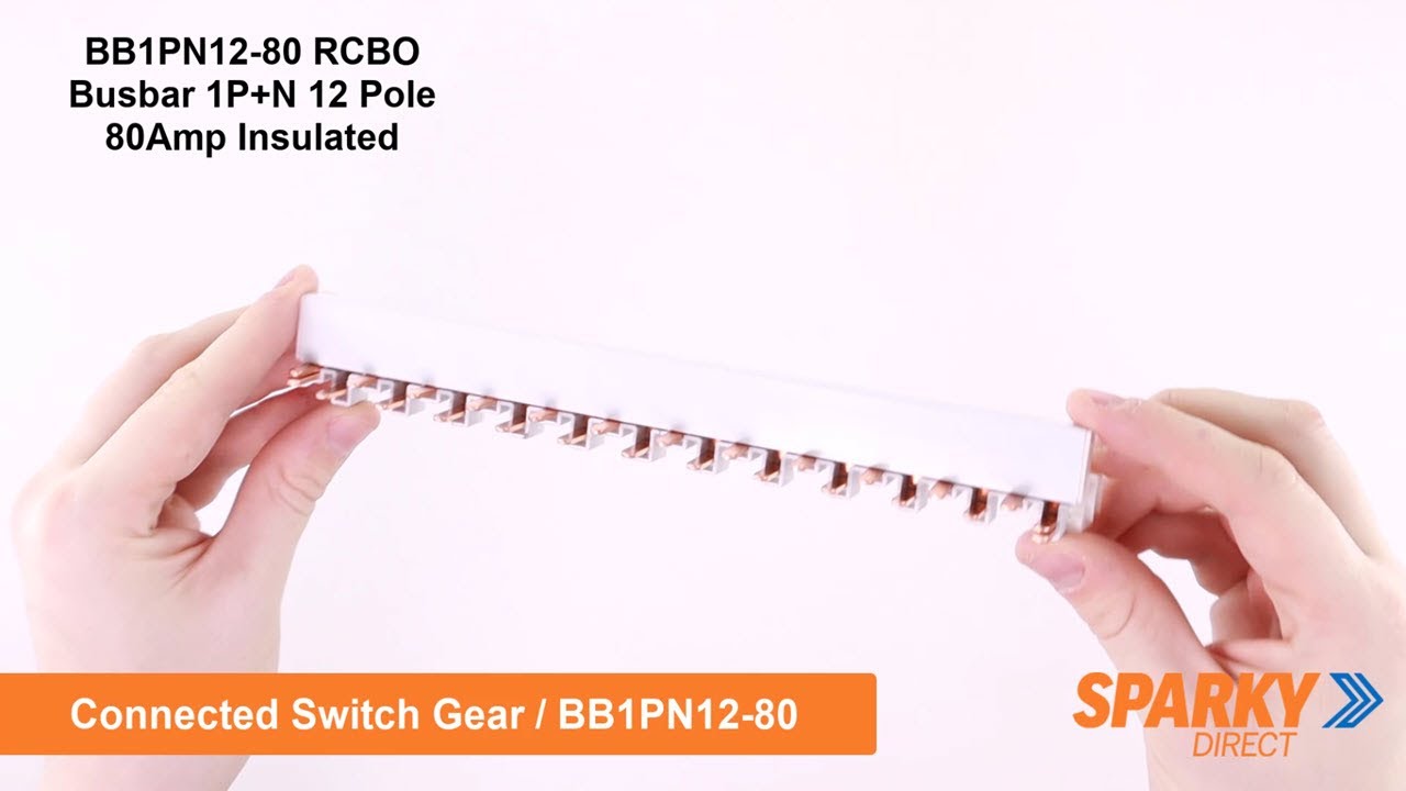 BB1PN12-80 | RCBO Busbar 1P+N 12 Pole 80Amp Insulated - YouTube