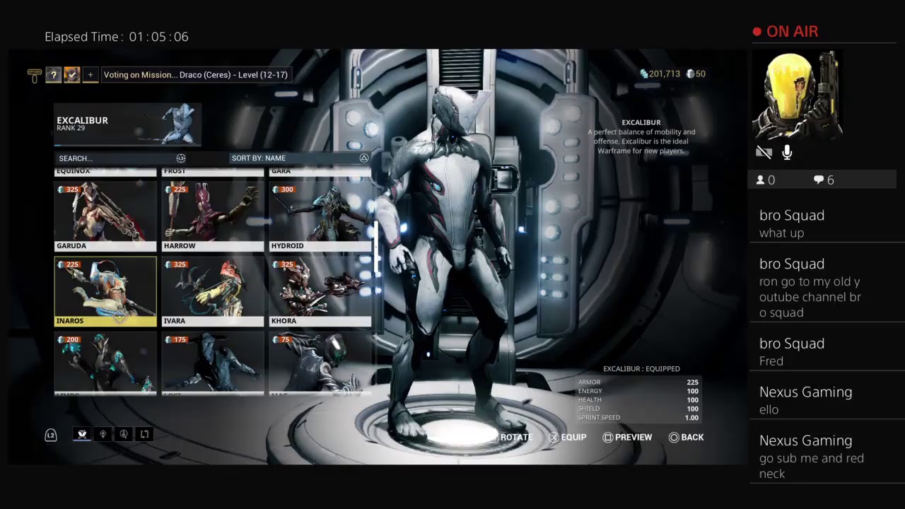 Warframe game play with nexus Gaming ps4 - YouTube