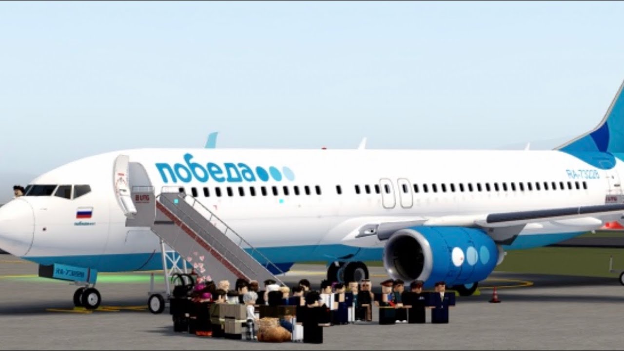 Pobeda airlines | Рейс Газипаша-Москва | Roblox - YouTube