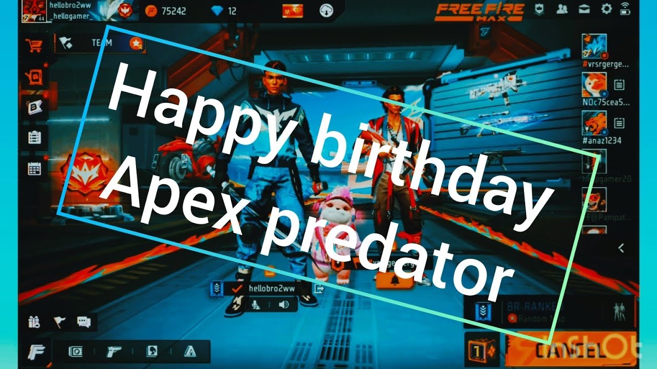 Happy birthday Apex predator #ffcollaboration - YouTube