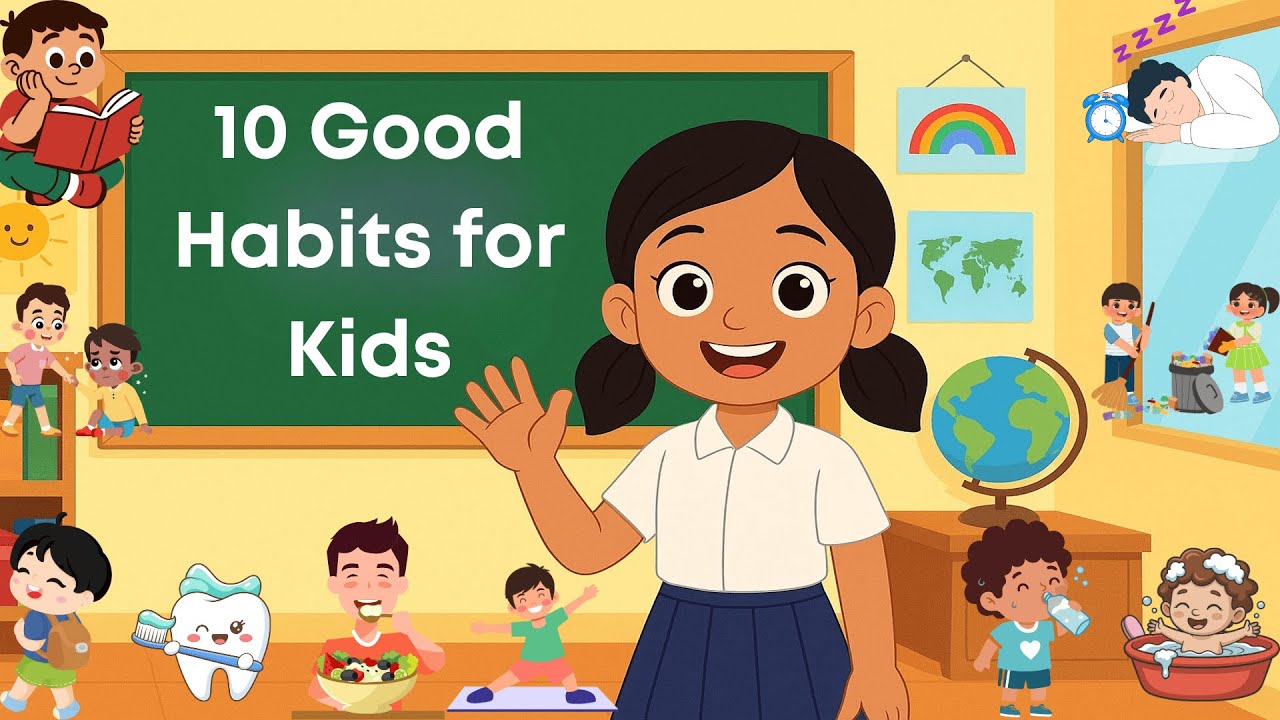 10 Good Habits for Kids | Daily Routine for Children | Healthy Habits ...
