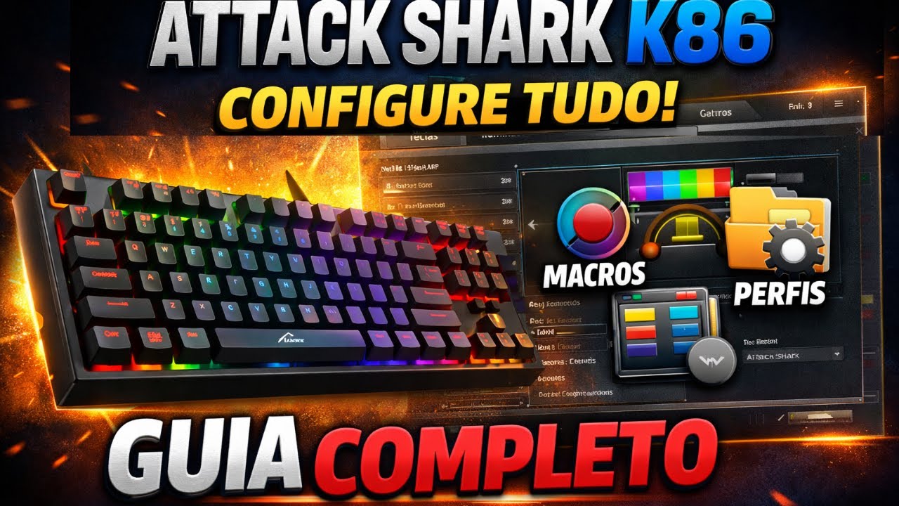 Software do Teclado Attack Shark K86: mostrando Todas as Funções ...