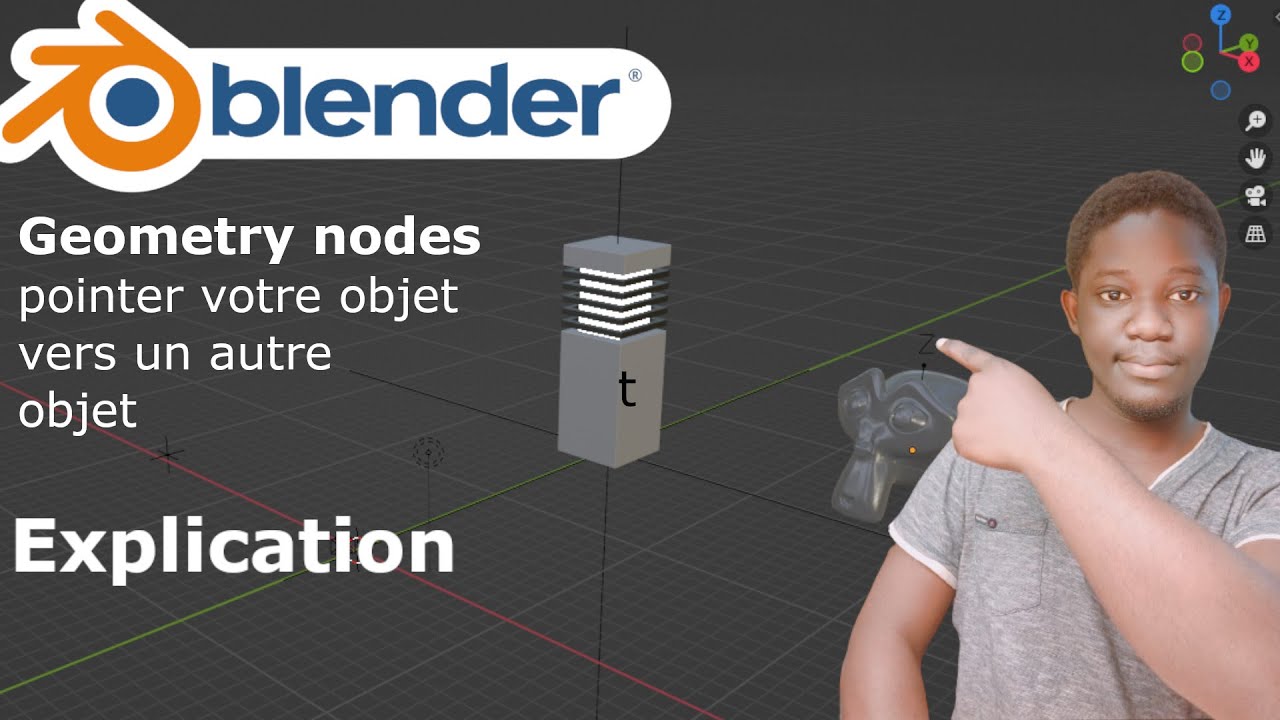 Geometry node pointé votre objet vers un autre objet explication | Apprendre Blender 3D - YouTube