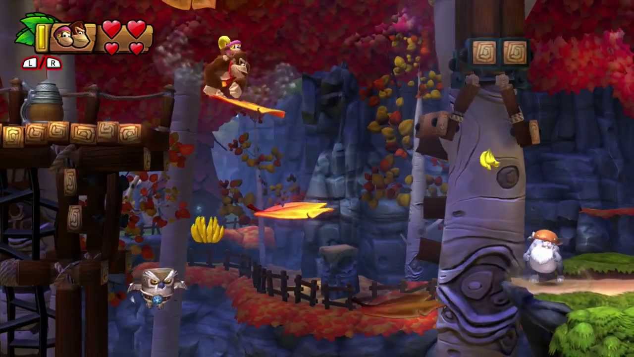 Donkey Kong Country: Tropical Freeze (Wii U 1080p) World 2-3: Horn Top ...