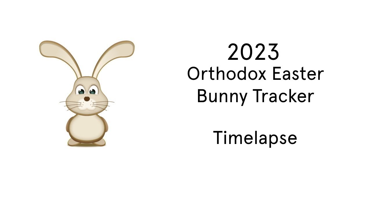 2023 Orthodox Easter Bunny Tracker - Timelapse - YouTube