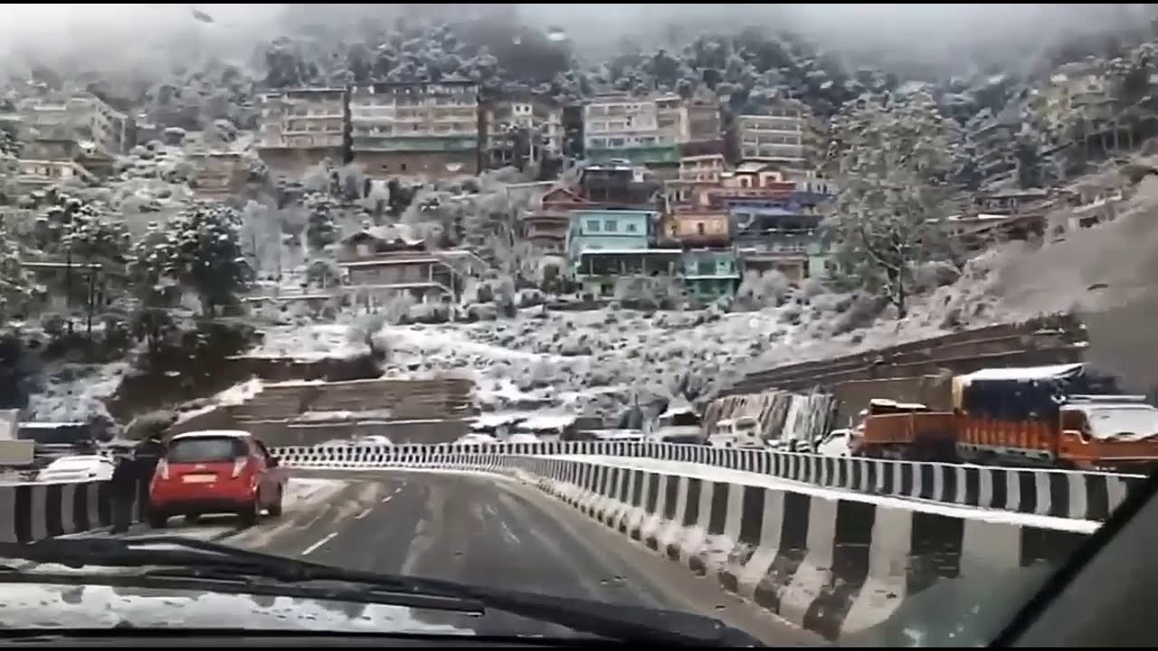 Snowfall in Solan | Best view of Solan | #Solan Snowfall Shimla-Kalka ...