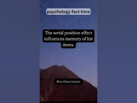 🧐 Memory Influence: Navigating the Serial Position Effect 📝 #memory # ...