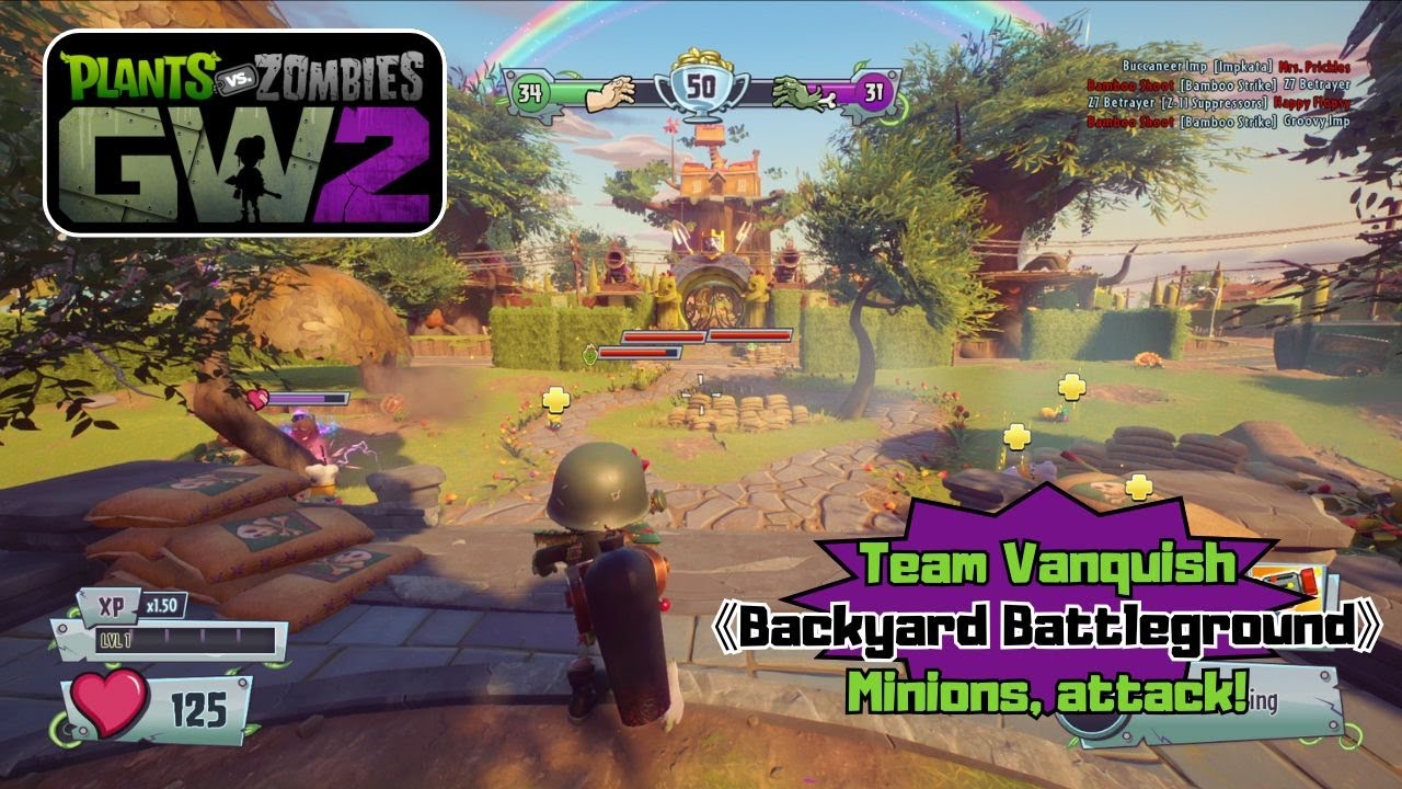PvZ GW 2 | Team Vanquish | Backyard Battleground | Minions, attack ...