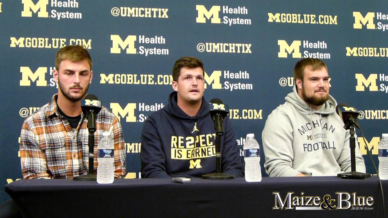 Jake Butt, Wilton Speight, Matt Godin Rutgers week presser - YouTube