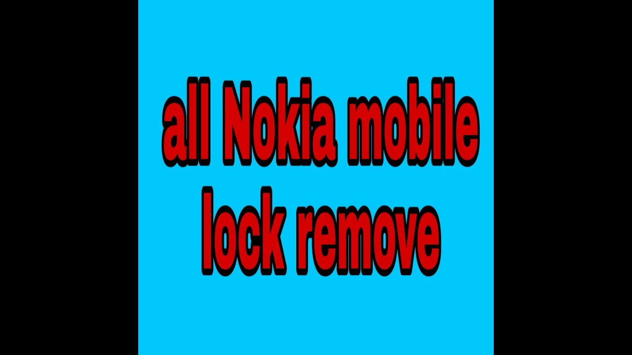 all Nokia mobile lock remove - YouTube