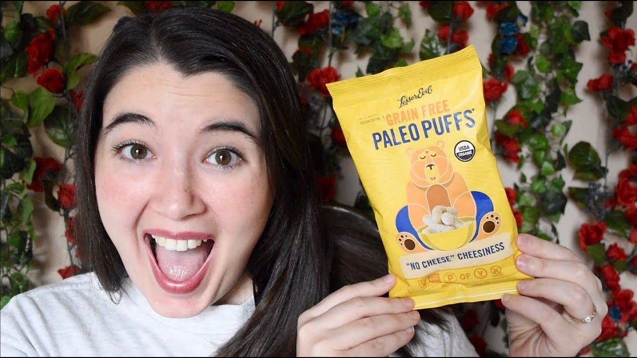 PALEO CHEESE PUFFS | LESSER EVIL TASTE TEST - YouTube