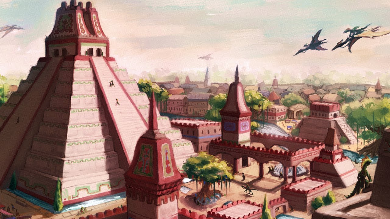 SPEEDPAINT - DnD Lizard City Painting - YouTube