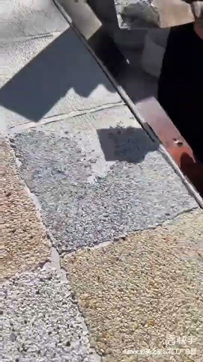 Rural self-built house marble scraping construction in progress, Bimei scraping marble - YouTube