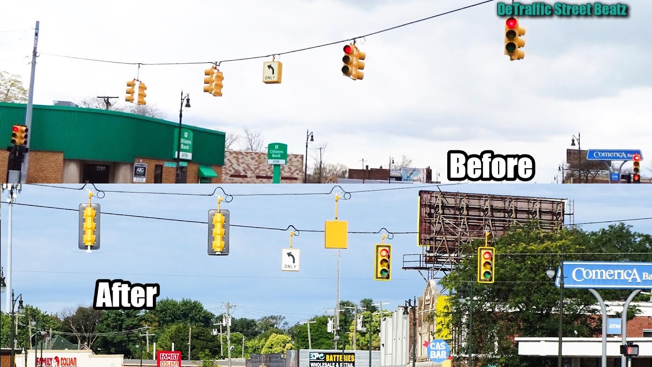 Before & After Traffic Light Upgrade | Michigan & Central - YouTube